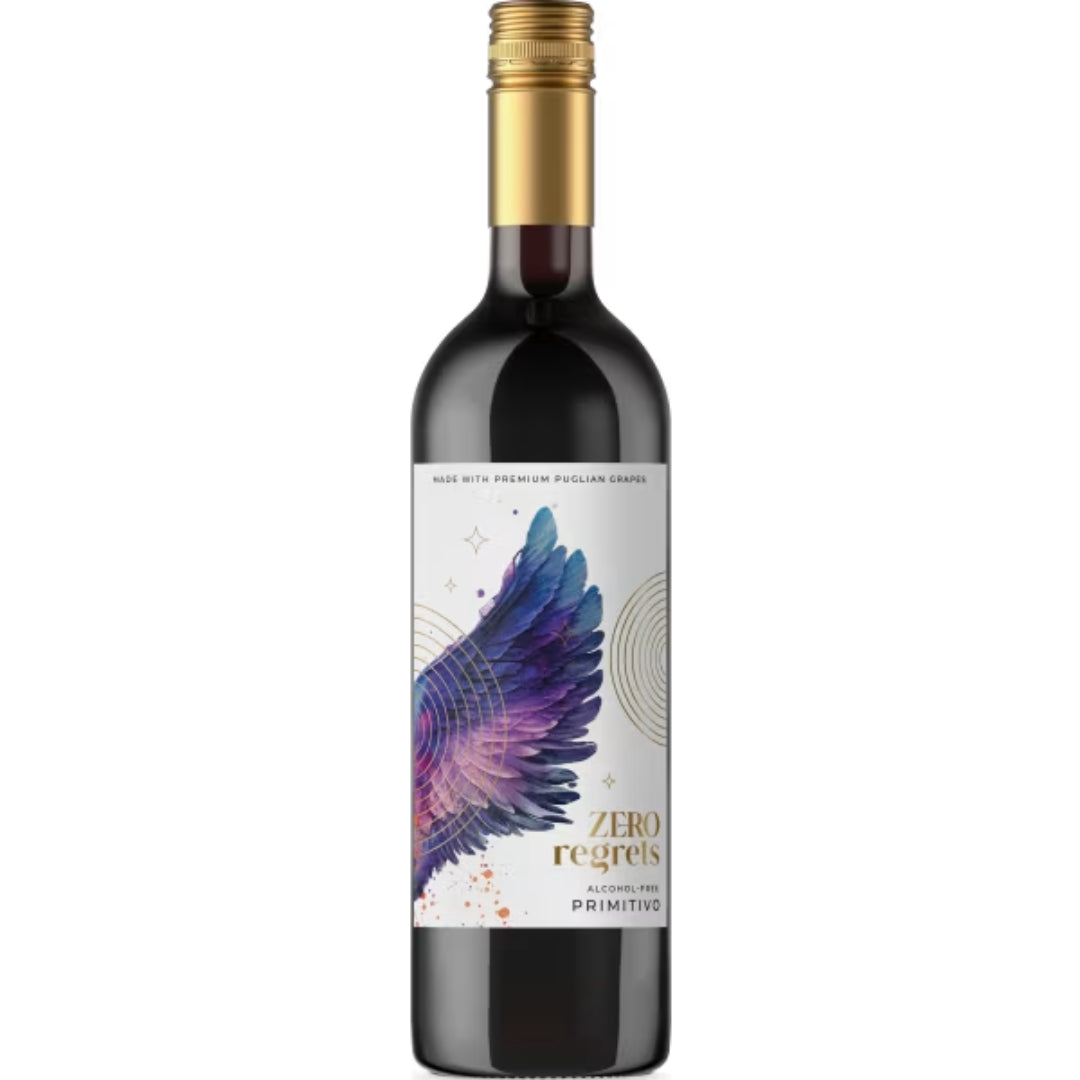Zero Regrets Primitivo Alcohol Free Red Wine - Non Alcoholic Red Wine