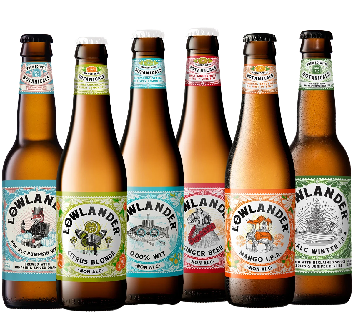 Lowlander Alcohol Free Mixed Case – 6 x 330ml Bottles